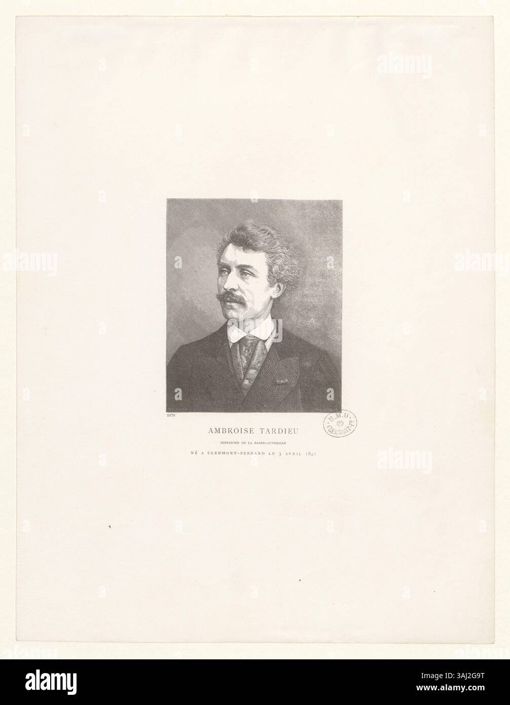 Ambroise Tardieu, born in Clermont-Ferrand on April 3, 1840, is shown ...