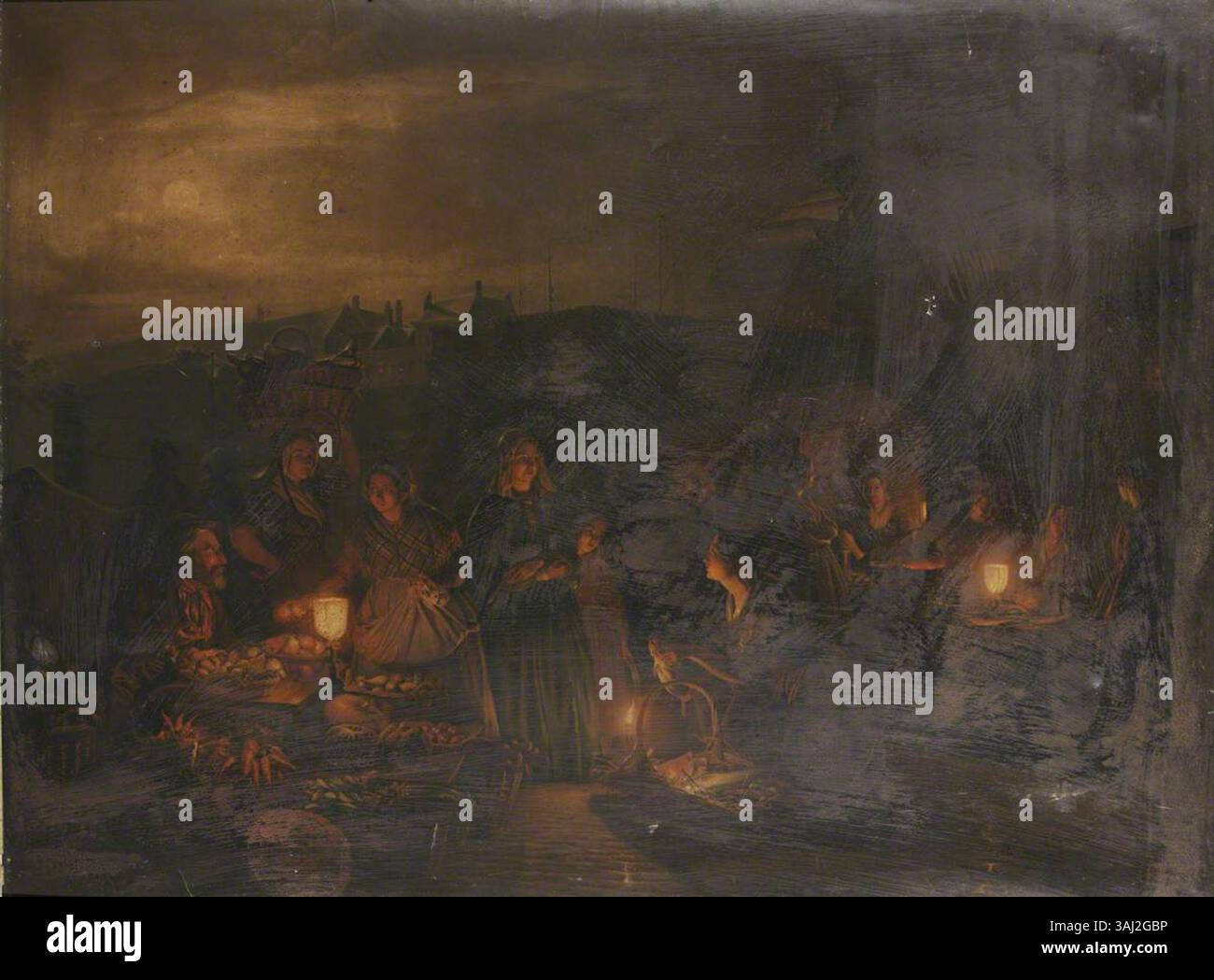 This painting, attributed to the style of Petrus van Schendel, captures ...