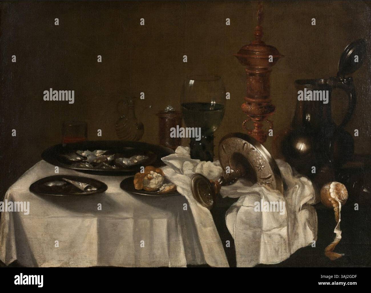 Attributed to Cornelis Mahu, this 17th-century still life features ...