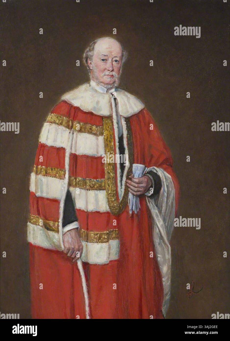 Portrait of Orlando Bridgeman, 3rd Earl of Bradford, painted in 1886 by ...