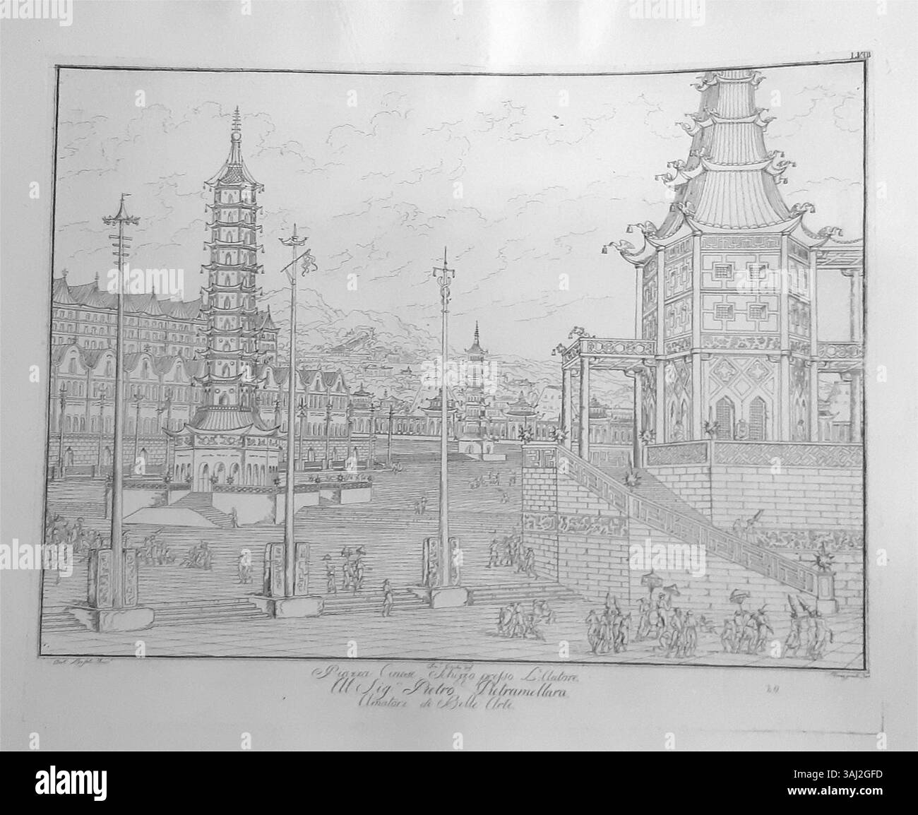 This lithograph by Antonio Basoli, made between 1800 and 1810, reflects ...