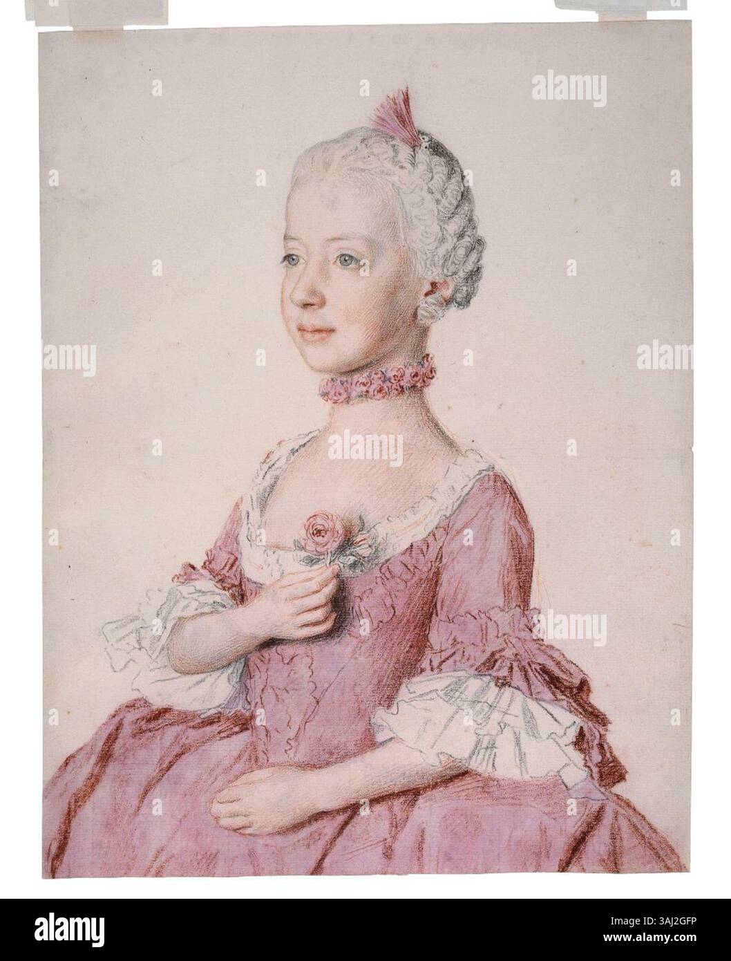 Jean-Étienne Liotard's 1762 portrait of Maria Caroline of Austria ...