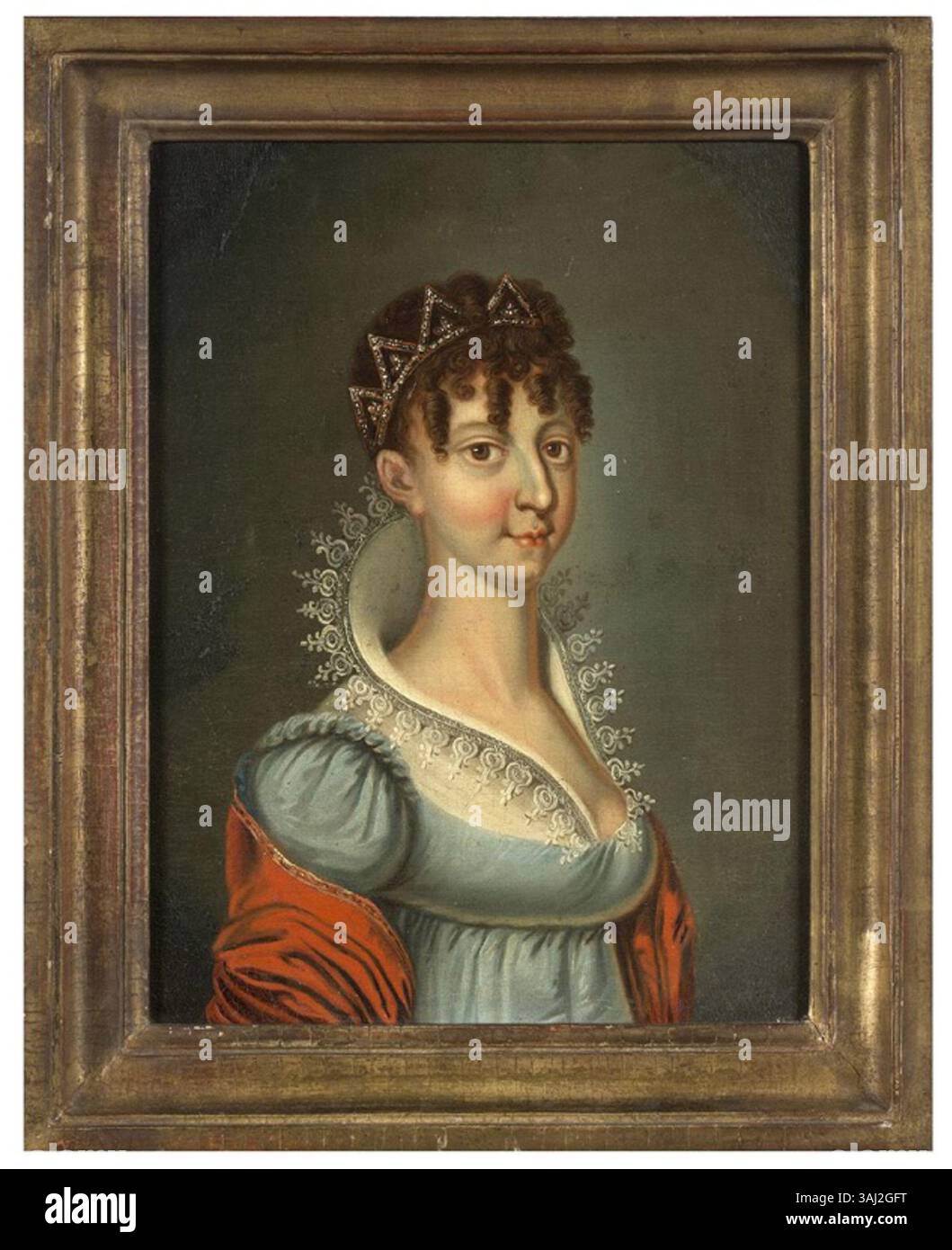 A series of seven portraits by the Austrian School, depicting members ...