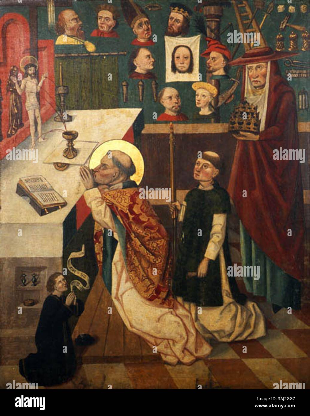 The right outer wing of the Kranenkonvent altar, attributed to the ...