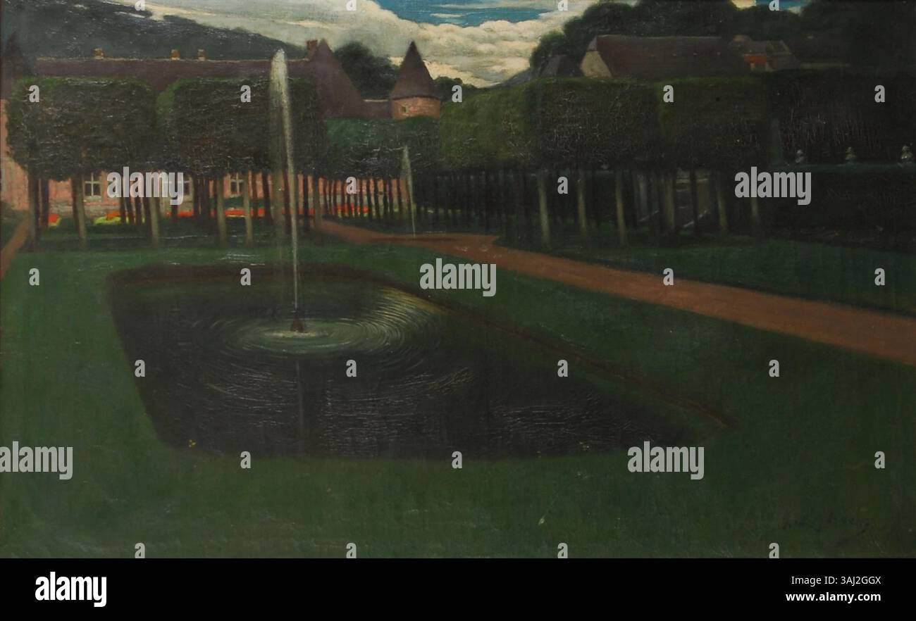 Fountain in the Park, painted by Gustave Max Stevens between 1898 and ...