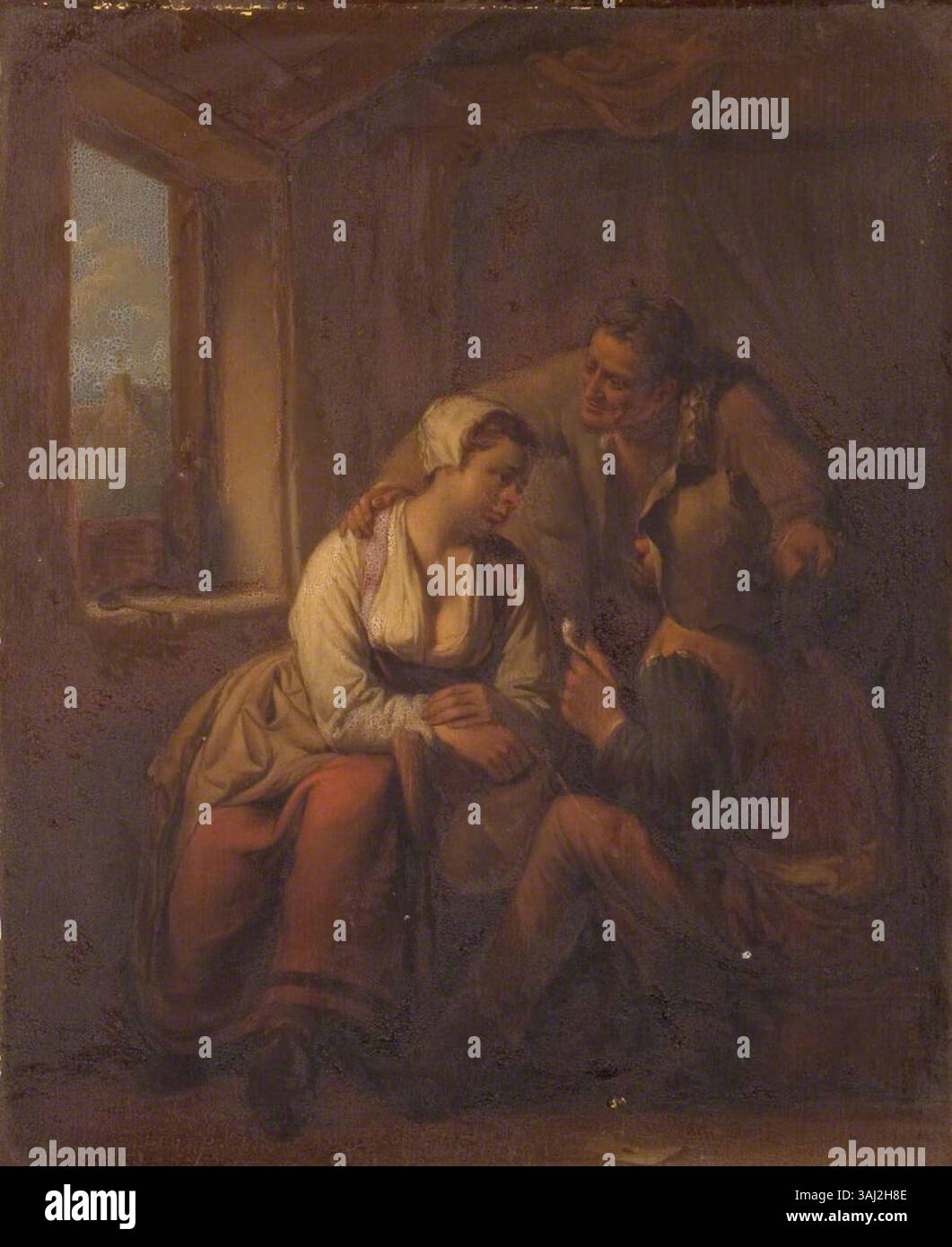 Attributed to Cornelis Pietersz. Bega, this painting depicts three ...