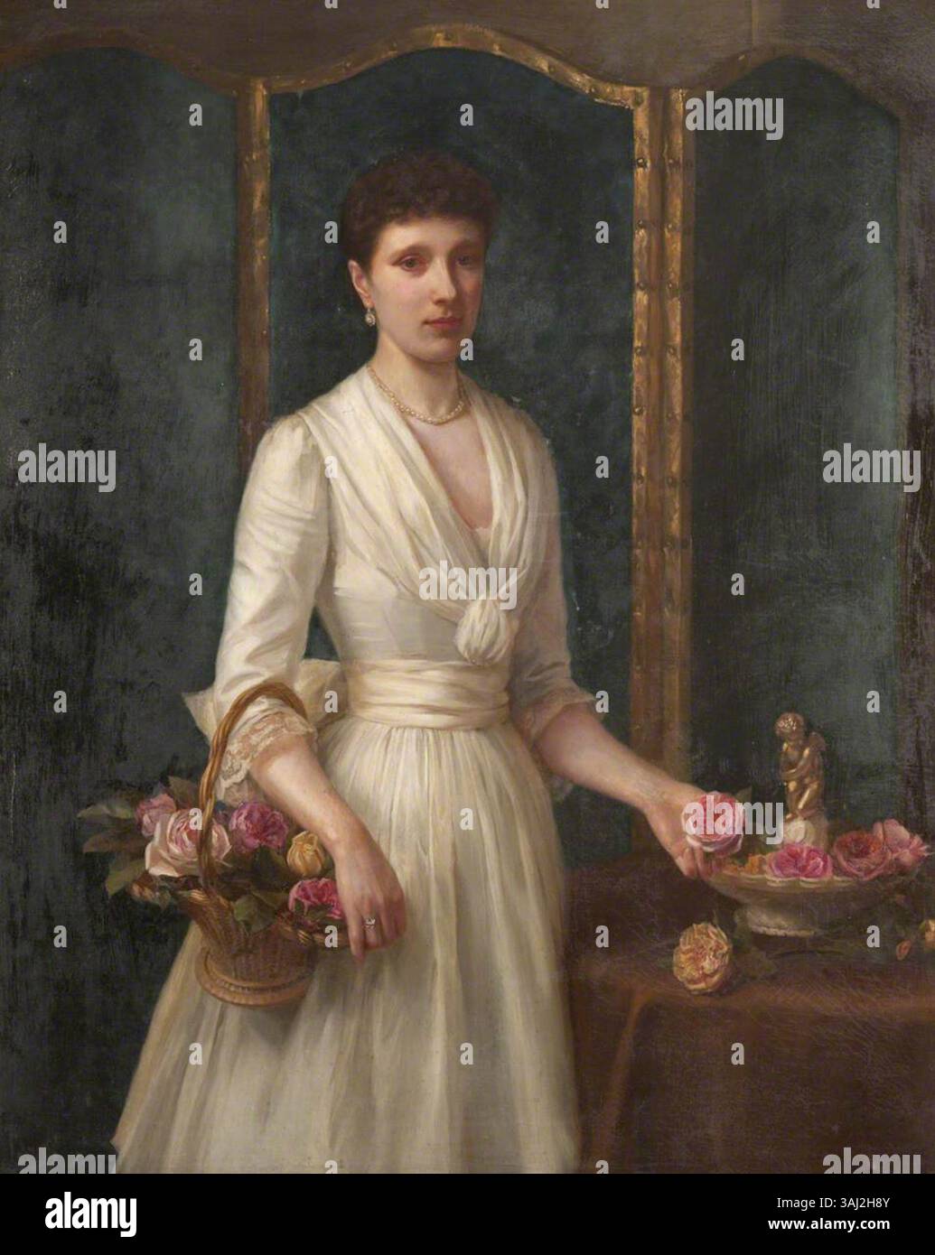 This portrait shows Alice Clifton (1856–1915), the wife of the 11th ...