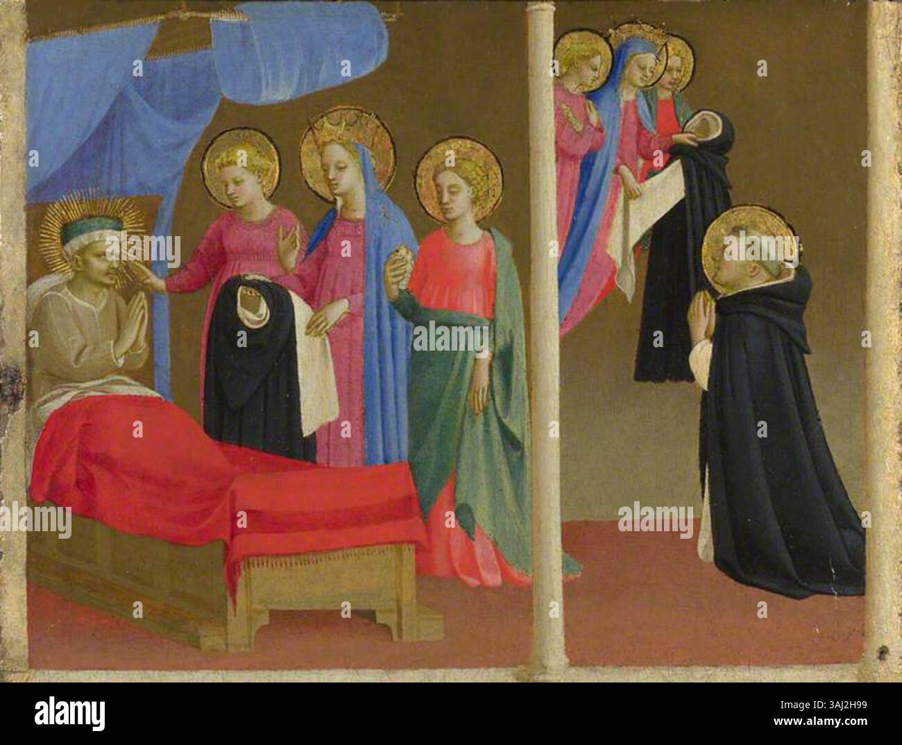 This painting, attributed to the workshop of Fra Angelico, shows the ...