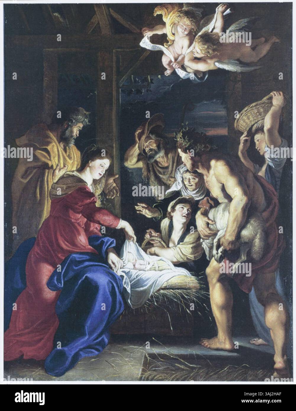 The 'Adoration of the Shepherds' painting by Peter Paul Rubens, created ...
