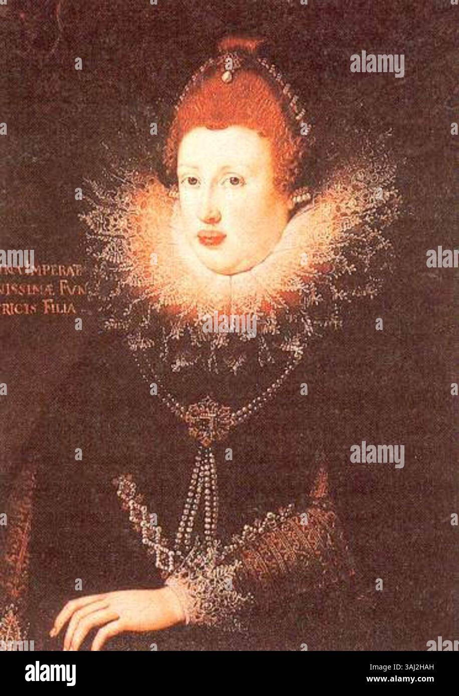 Portrait of Anna of Tyrol (1585-1618), wife of Matthias, Holy Roman ...