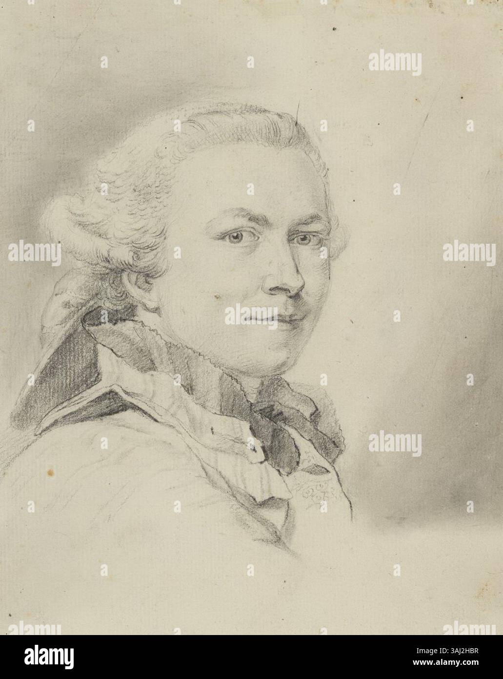 This 1765 portrait by Anton Graff depicts Johann Rudolf Schellenberg, a notable figure from the ...