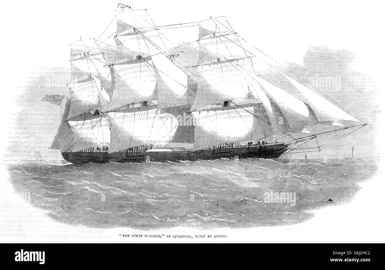 The 'Ocean Monarch,' built at Quebec, was a ship featured in 'The ...
