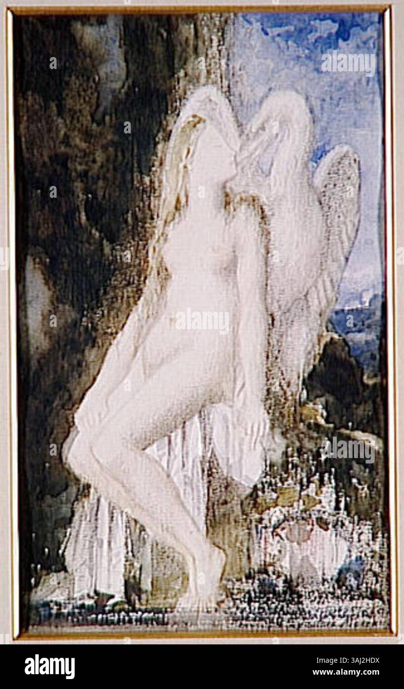 This painting by Gustave Moreau, created between 1850 and 1895, depicts the mythological figure ...