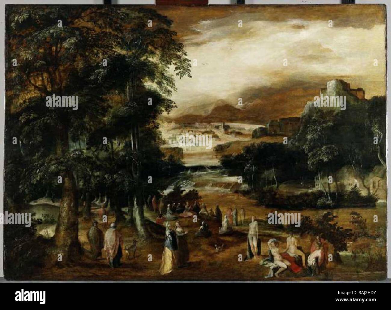 This painting by Karel van Mander, created in 1597, depicts a scene ...