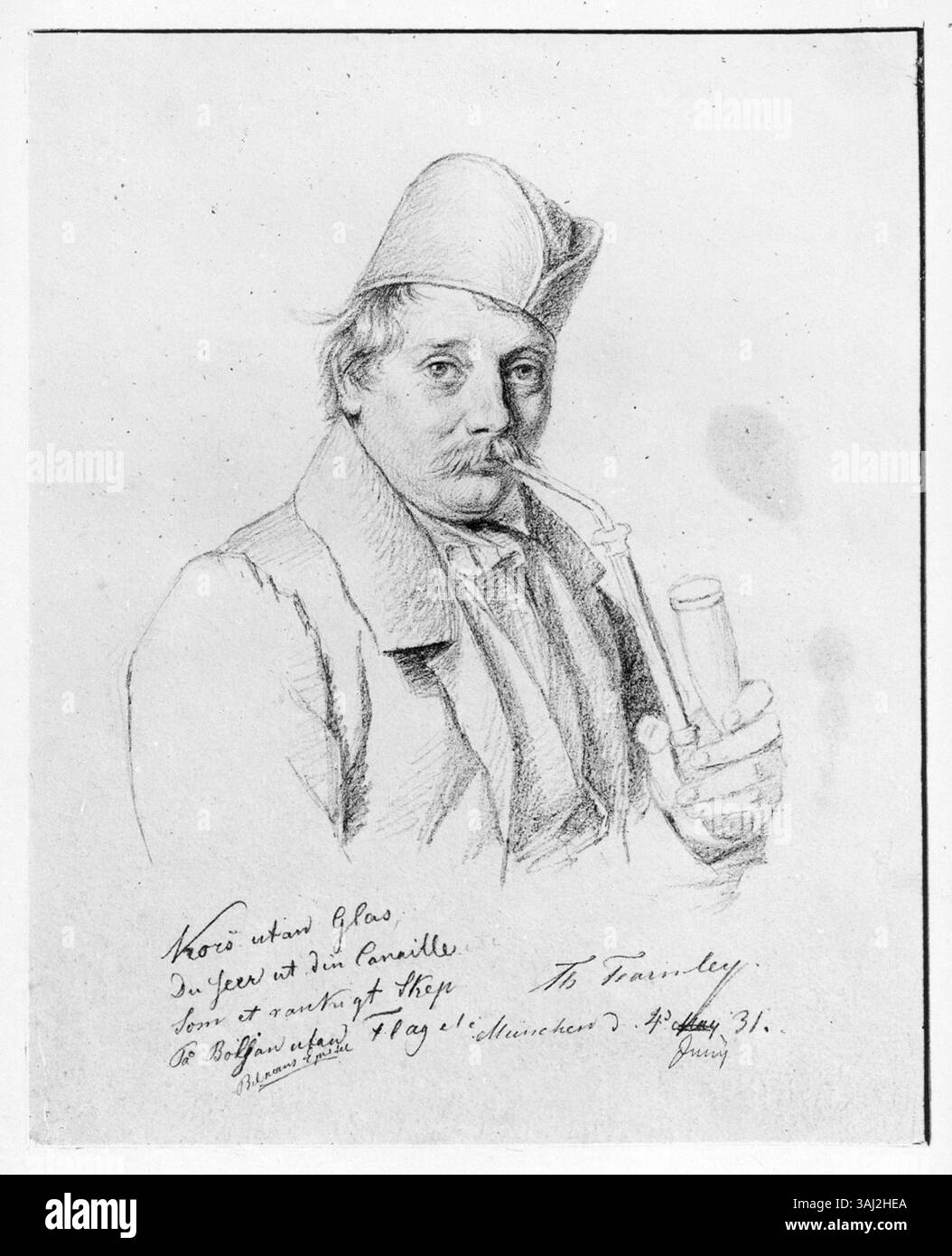 Thomas Fearnley’s 1831 self-portrait 'Selvportrett med pipe' (Self ...