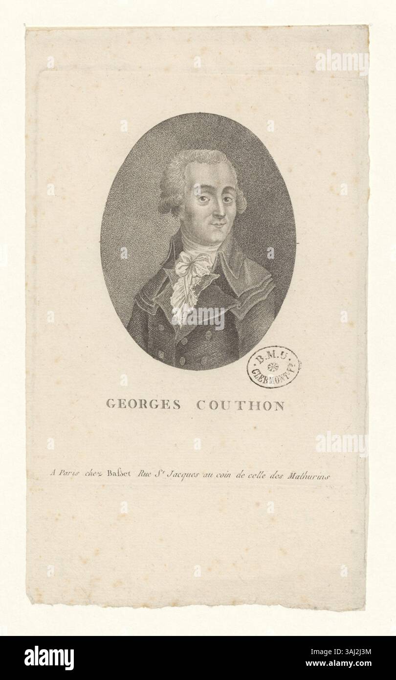 This print from the Boyer collection features Georges Couthon, a ...