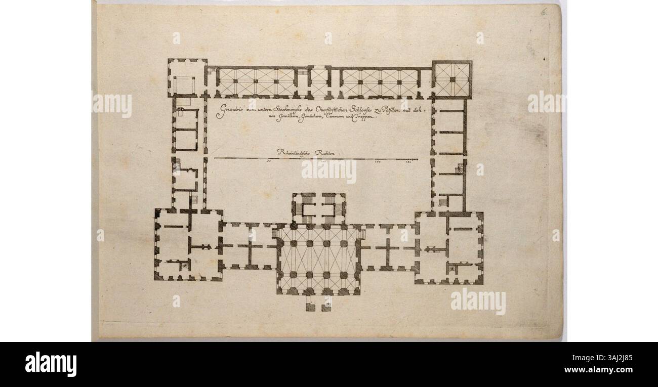 This 1690 etching by Johann Gottfried Bartsch shows the ground floor ...