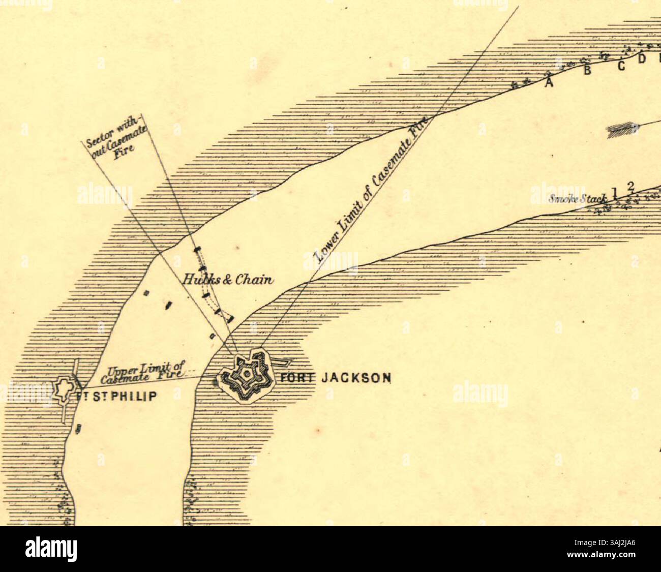 This 1862 map shows a reconnaissance of the Mississippi River below ...