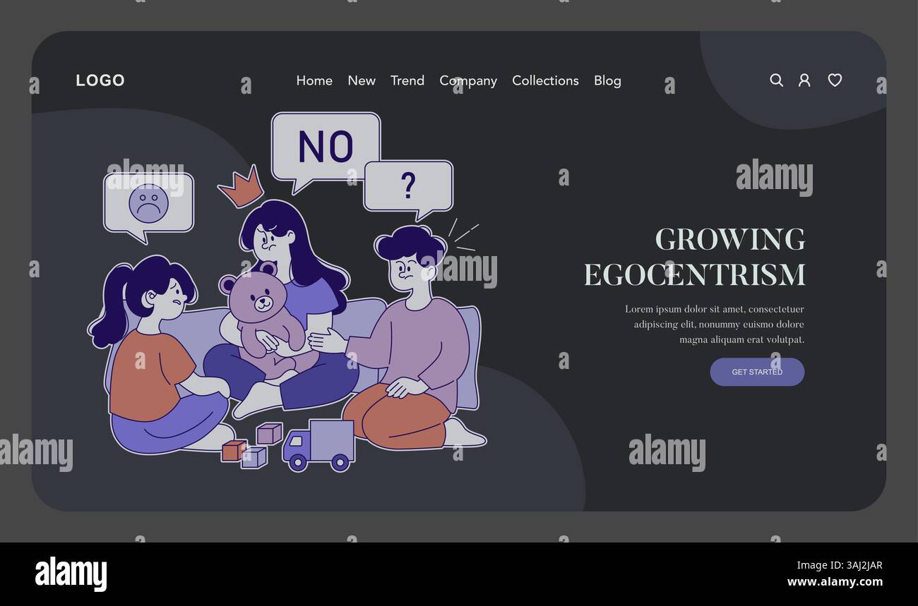 Permissive parenting style representation. It illustrates family ...