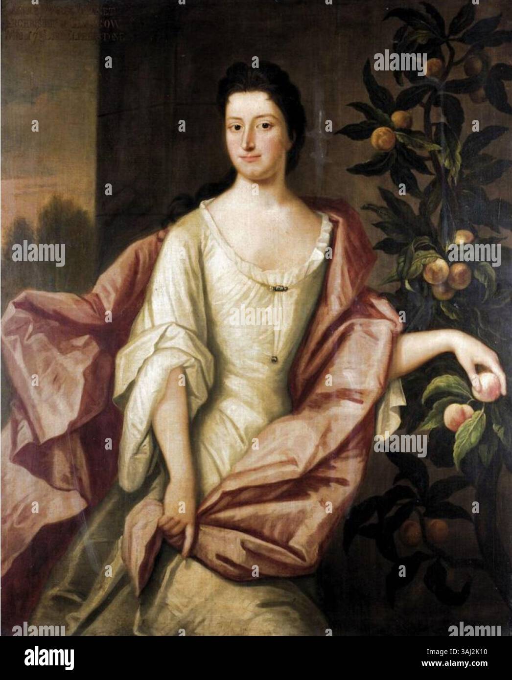 This portrait, attributed to the circle of Sir Godfrey Kneller, portrays Anne, the wife of the ...