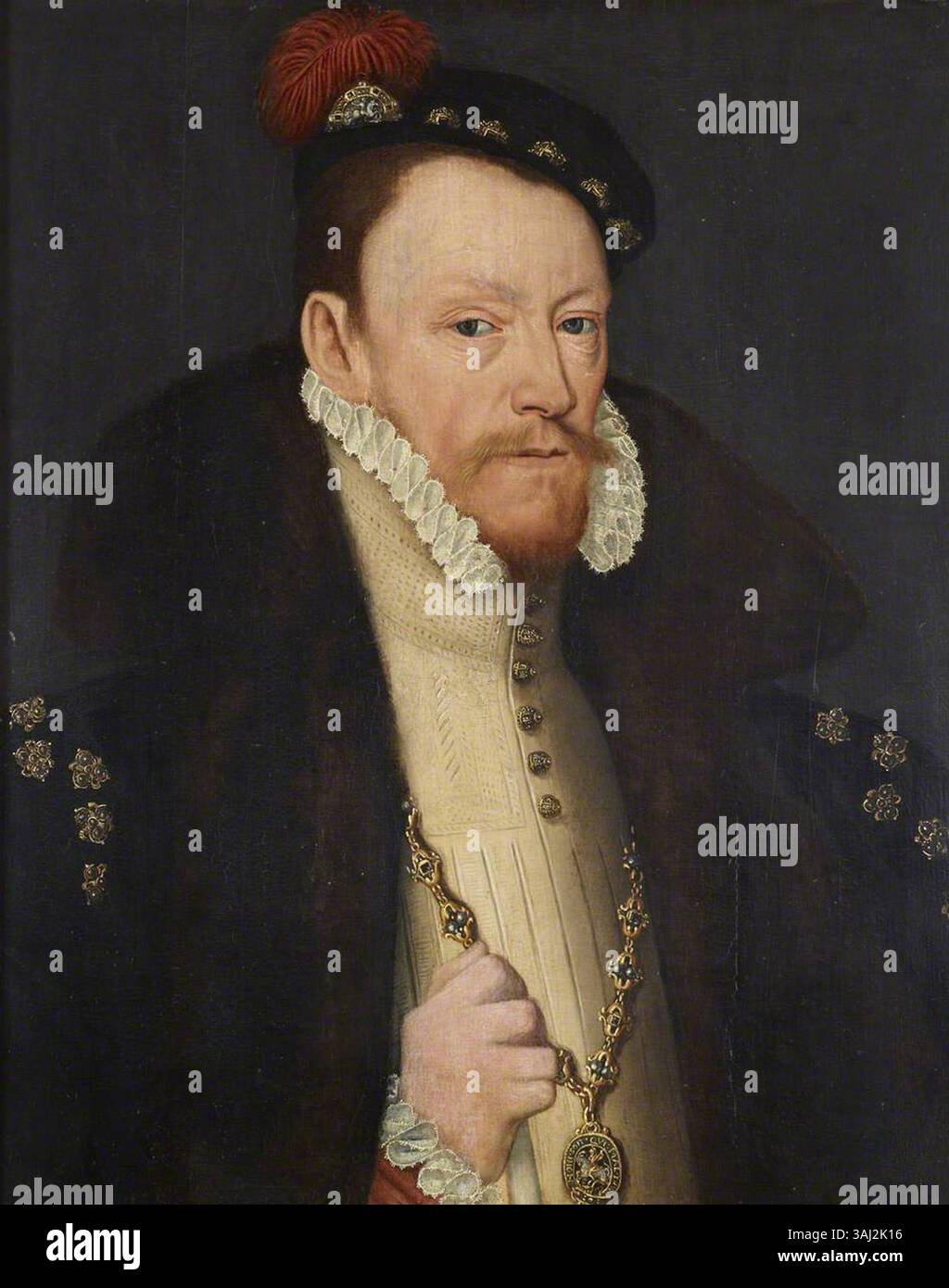 This late 16th-century portrait depicts Thomas Radcliffe, 3rd Earl of ...