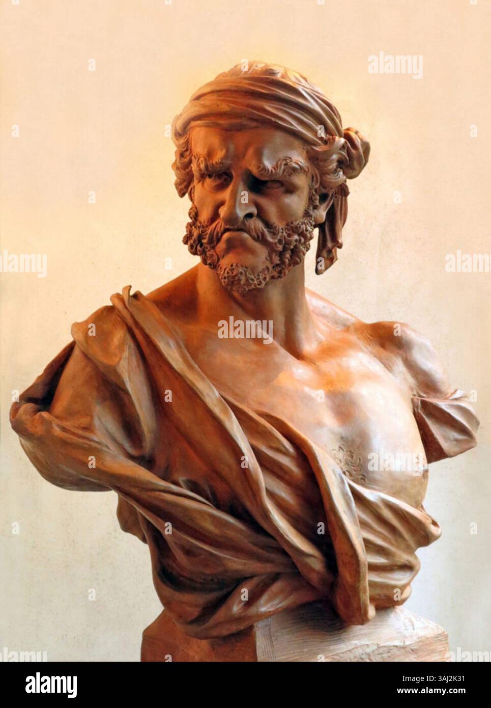 'Bust of a Man' (1660) by Justus de Corte is a terracotta sculpture ...