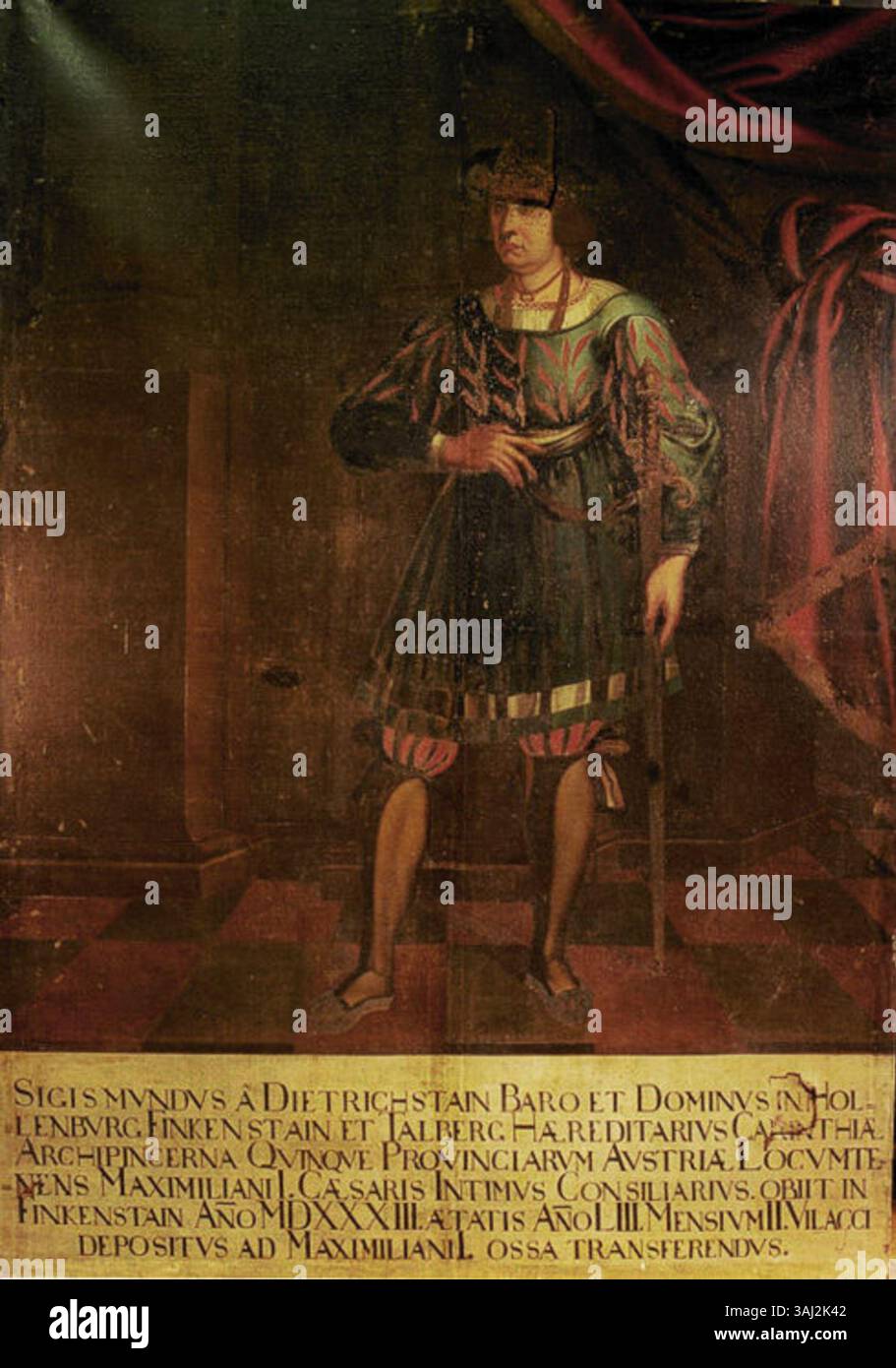 A portrait of Zikmund I von Dietrichstein from the 16th century ...