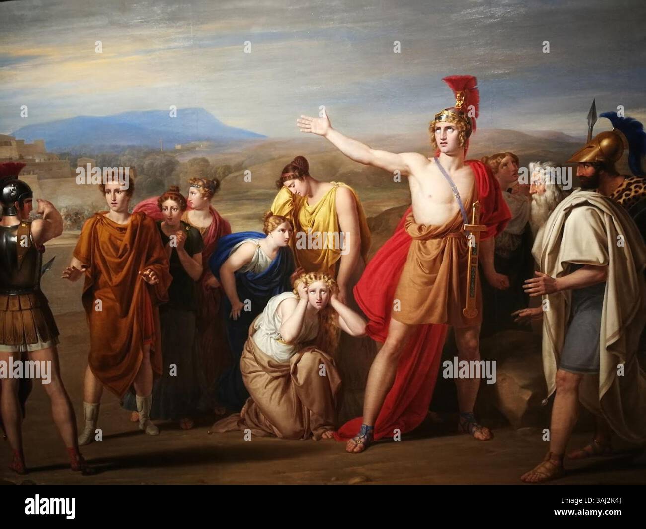 This 1831 oil painting by Rafael Tegeo depicts Antíloco delivering the ...