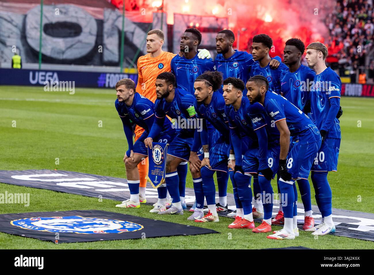 Polish Army Stadium, Warsaw, Poland. 10th Apr, 2025. UEFA Europa Conference League Quarter Final ...