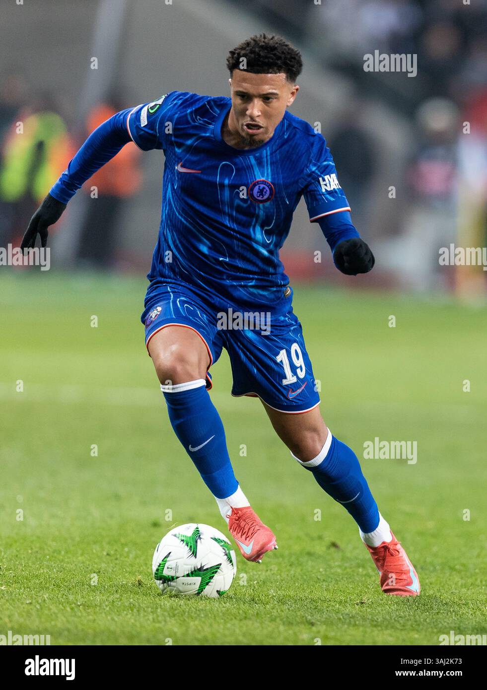 Polish Army Stadium, Warsaw, Poland. 10th Apr, 2025. UEFA Europa Conference League Quarter Final ...