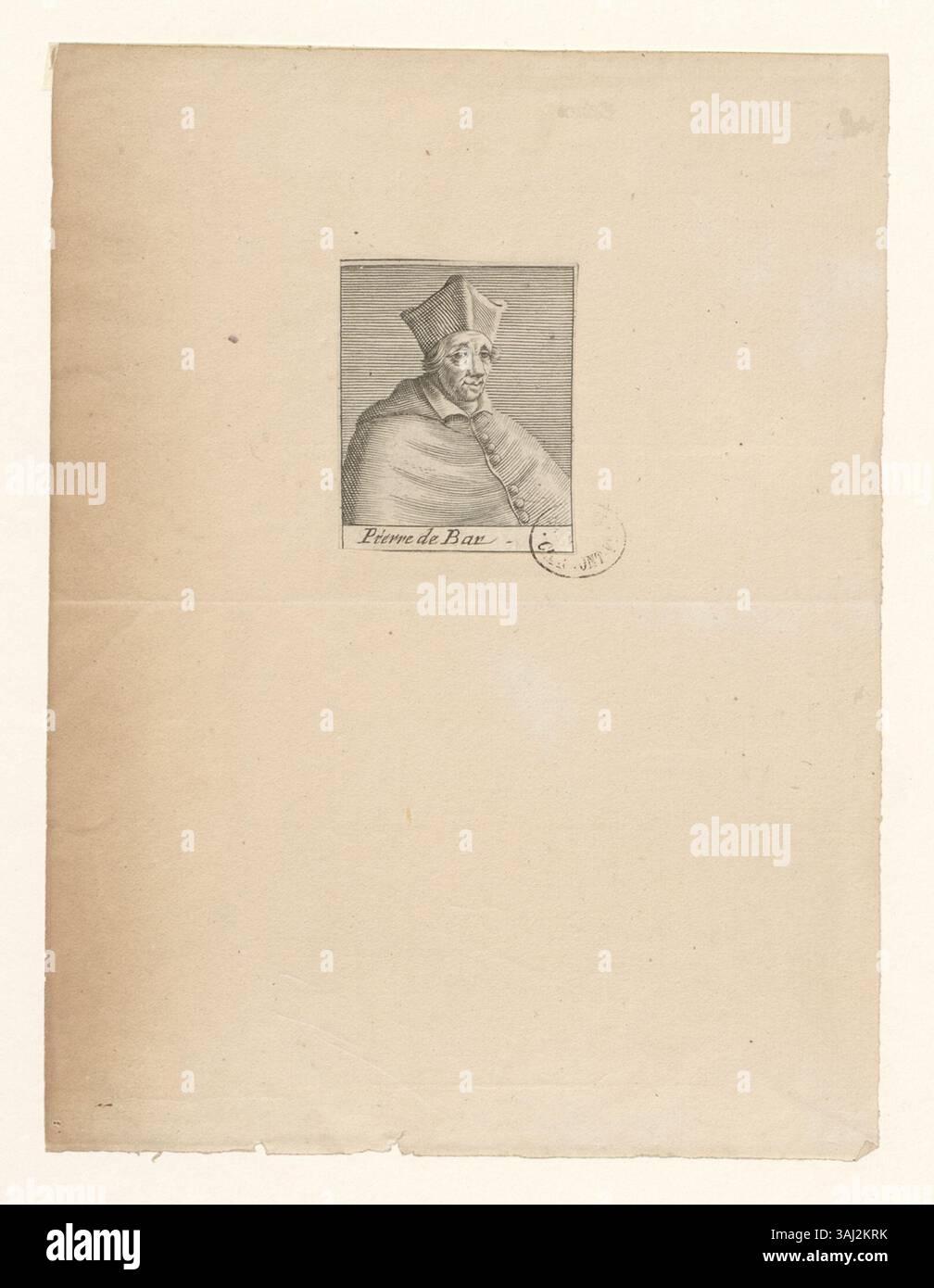 The lithograph 'Pierre de Bar' from the Boyer collection, created by ...
