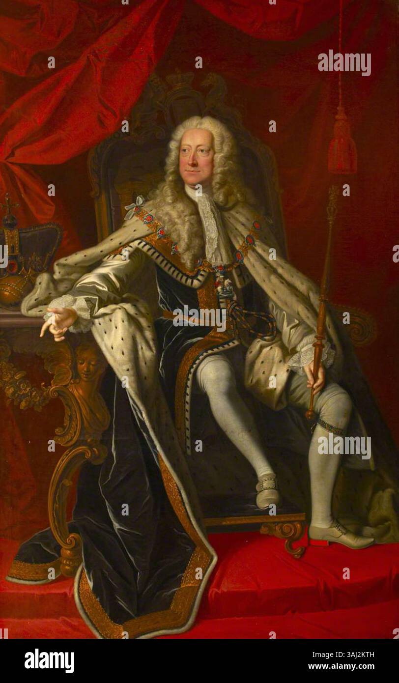 This circa 1744 portrait of King George II, painted in the workshop of ...