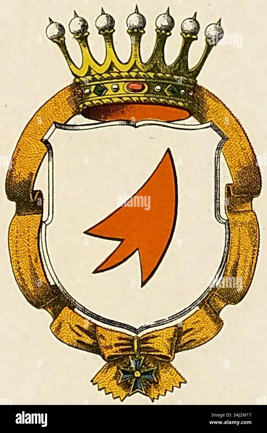 The coat of arms of Ludwig Freiherr von Vincke, a Prussian nobleman ...