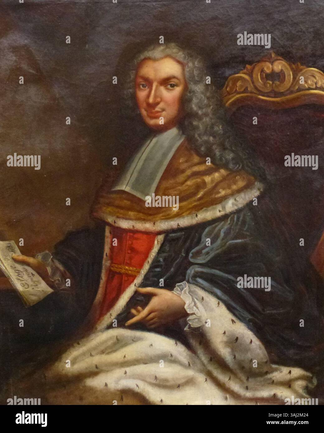 This 18th-century French portrait depicts Barnabé de Morlhon, a judge ...