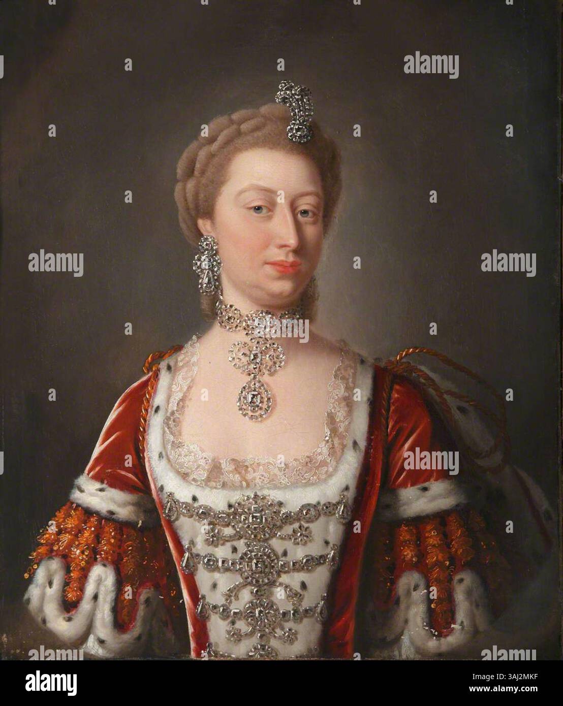 The portrait features Princess Augusta of Saxe-Gotha-Altenburg ...