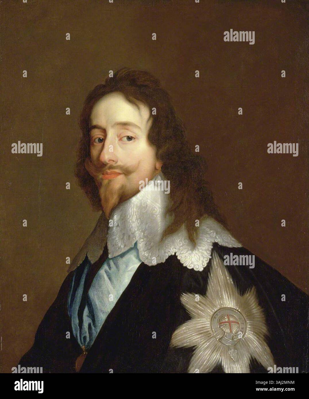 This portrait, attributed to the style of Anthony van Dyck, shows ...