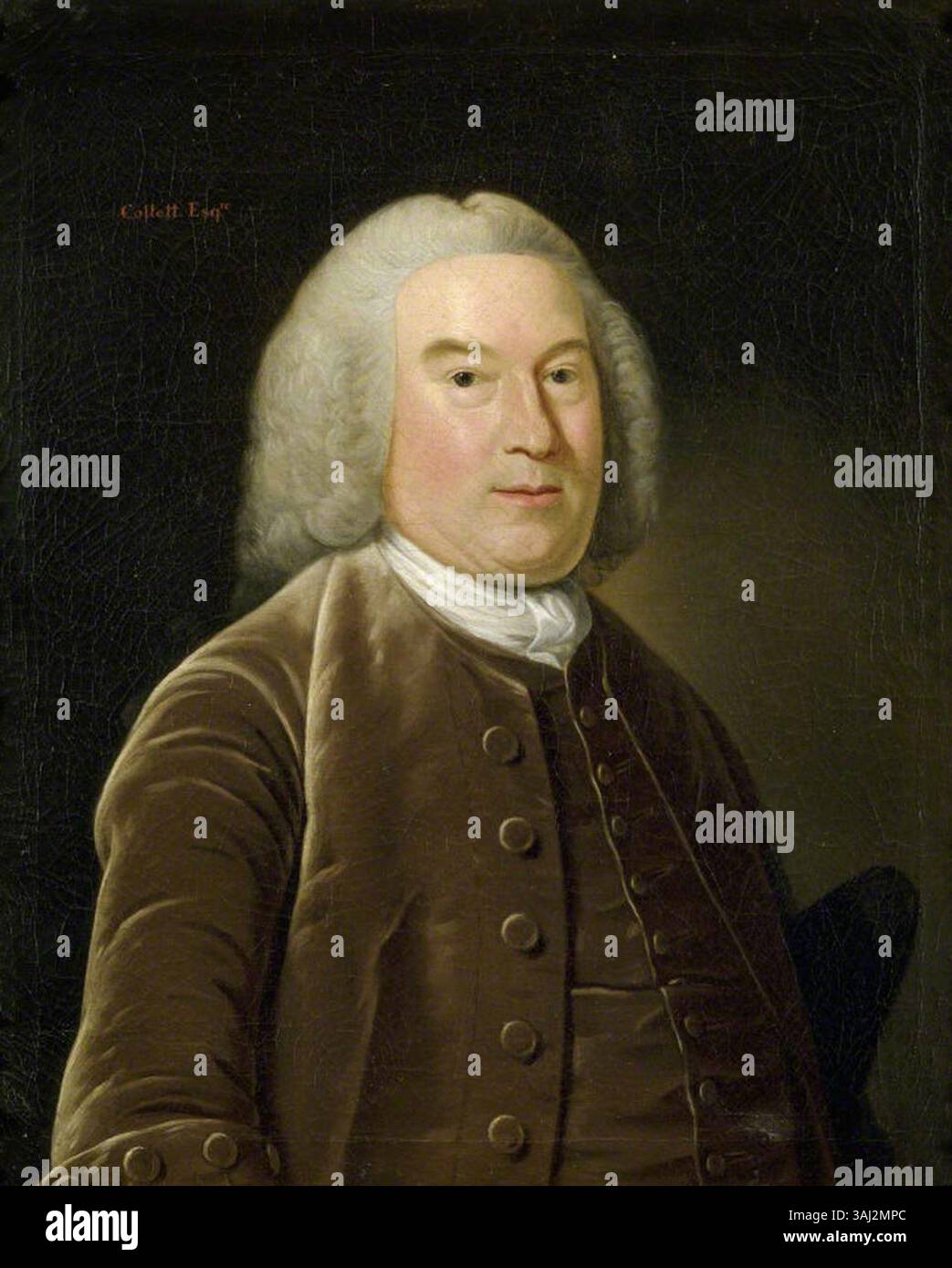 This portrait of John Collett, painted in the style of Joseph Highmore ...