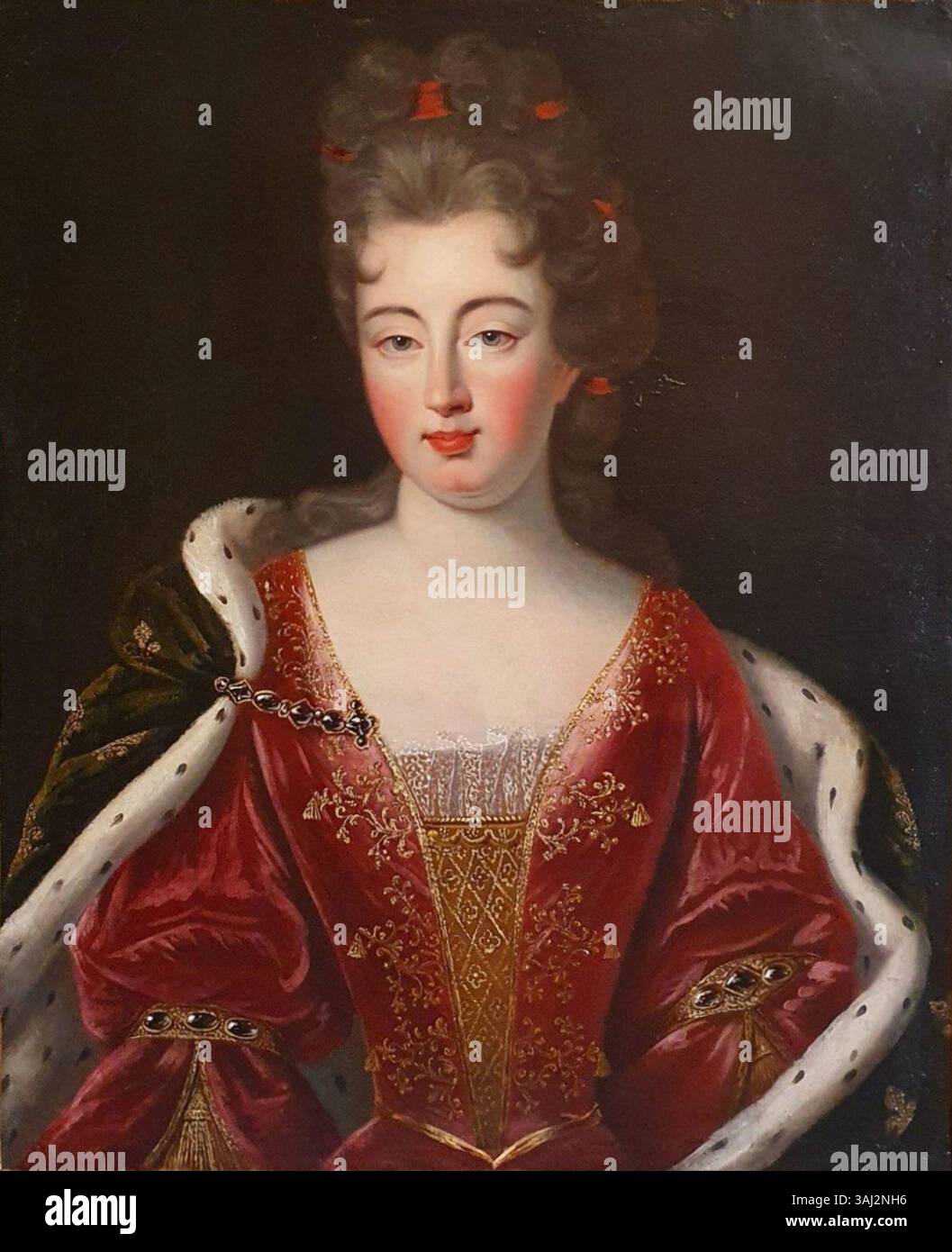 This presumed portrait of Marie-Anne de Bourbon, painted circa 1690 ...
