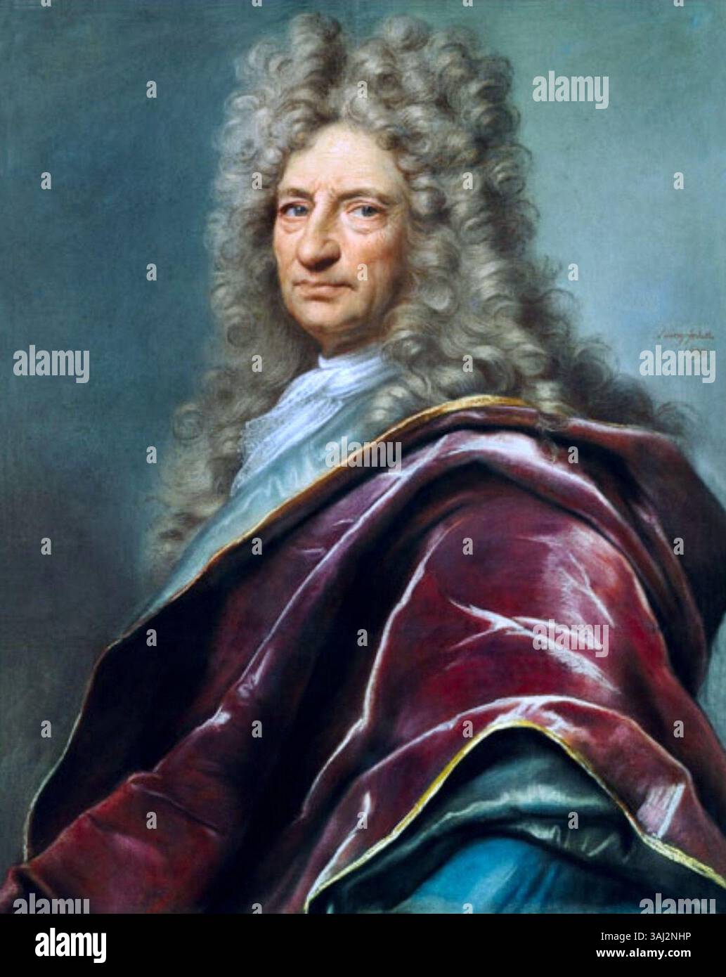 A portrait of Samuel Bernard, French financier and banker, painted by ...