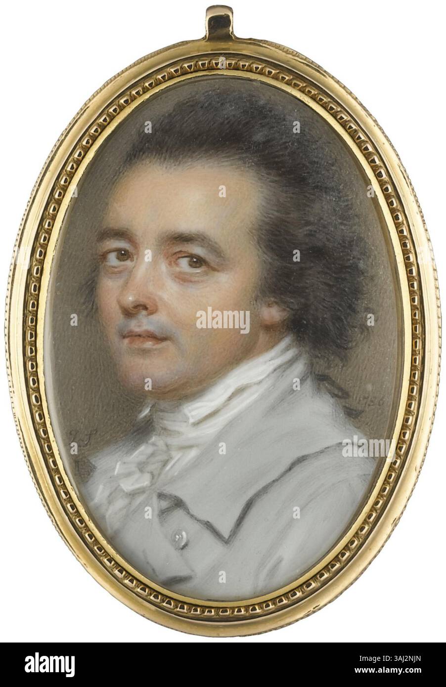 This miniature portrait by John Smart, dated 1786, depicts a gentleman ...