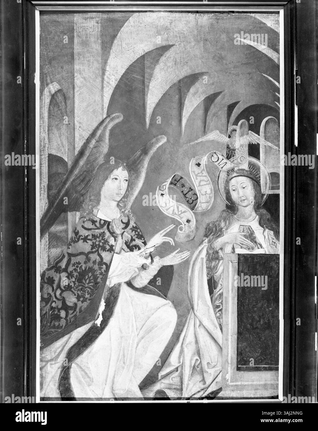 This late 15th-century Annunciation painting, created between 1475 and ...