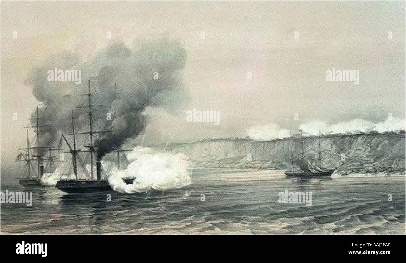 The loss of HMS Tiger on May 12th, 1854, is commemorated in a sketch by ...