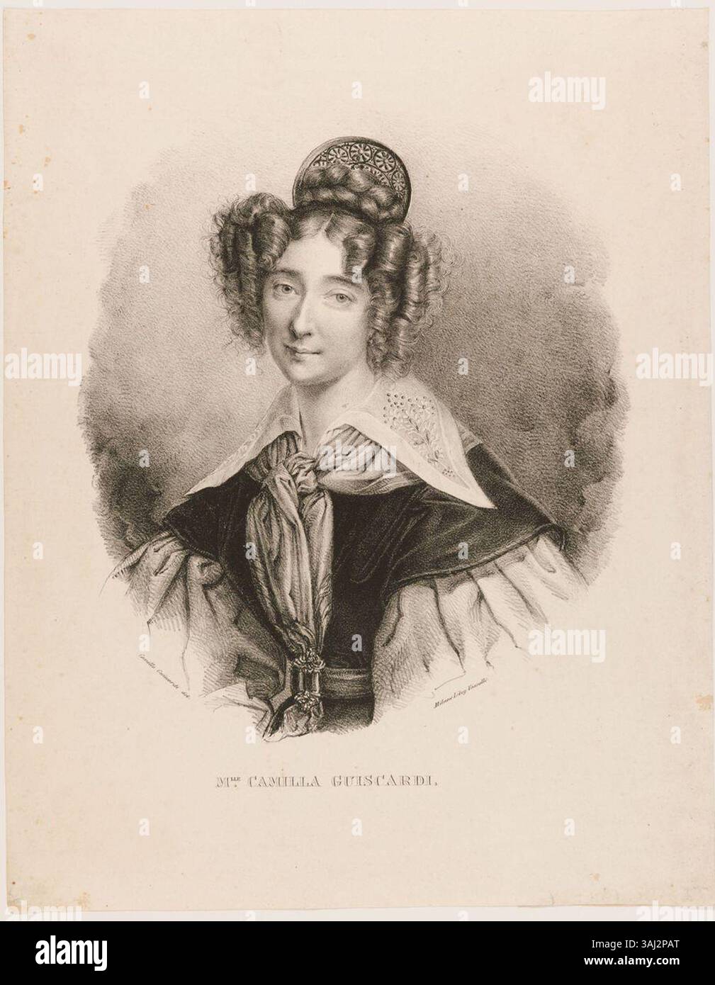 This lithograph, created in 1832 by Camilla Guiscardi Gandolfi ...