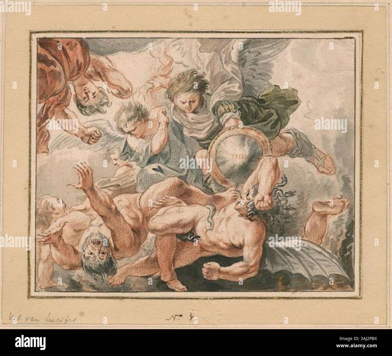 The Fall of the Rebel Angels, painted by Jacob de Wit around 1730 ...