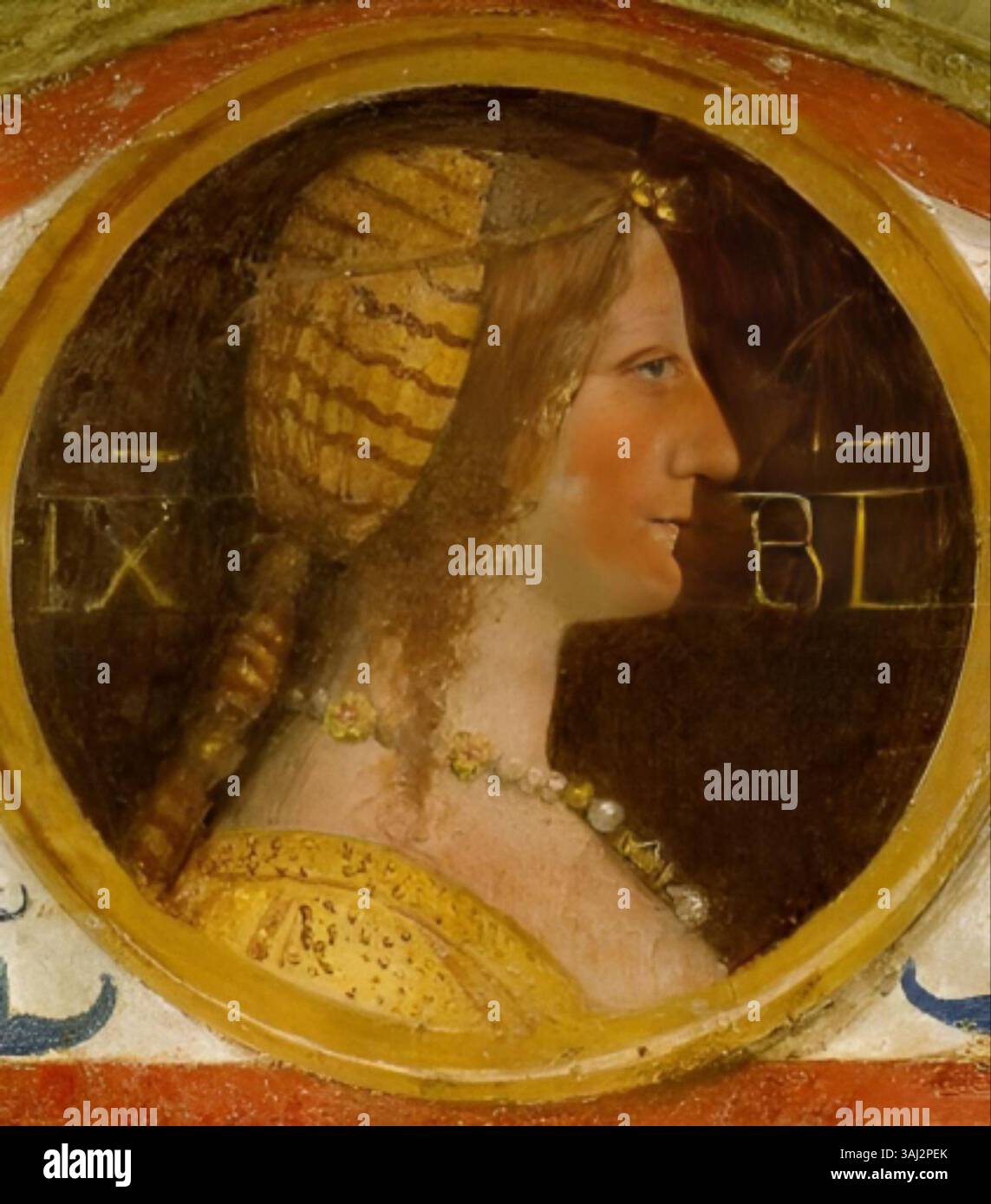 This lunette features Isabella d'Aragona di Napoli, a prominent ...