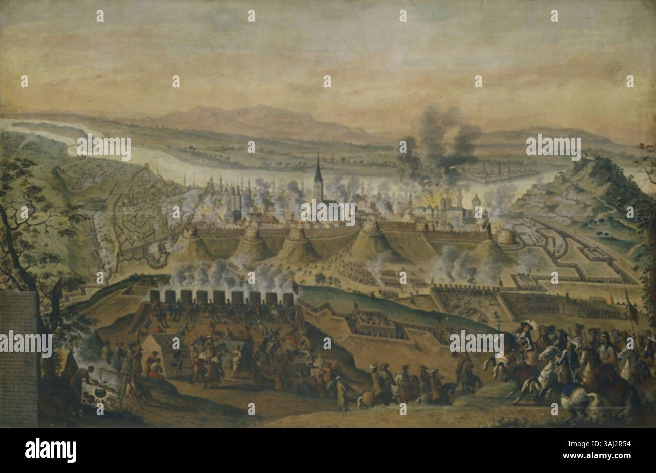 The Siege of Buda, a 1686 painting by Frans Geffels, depicted the ...