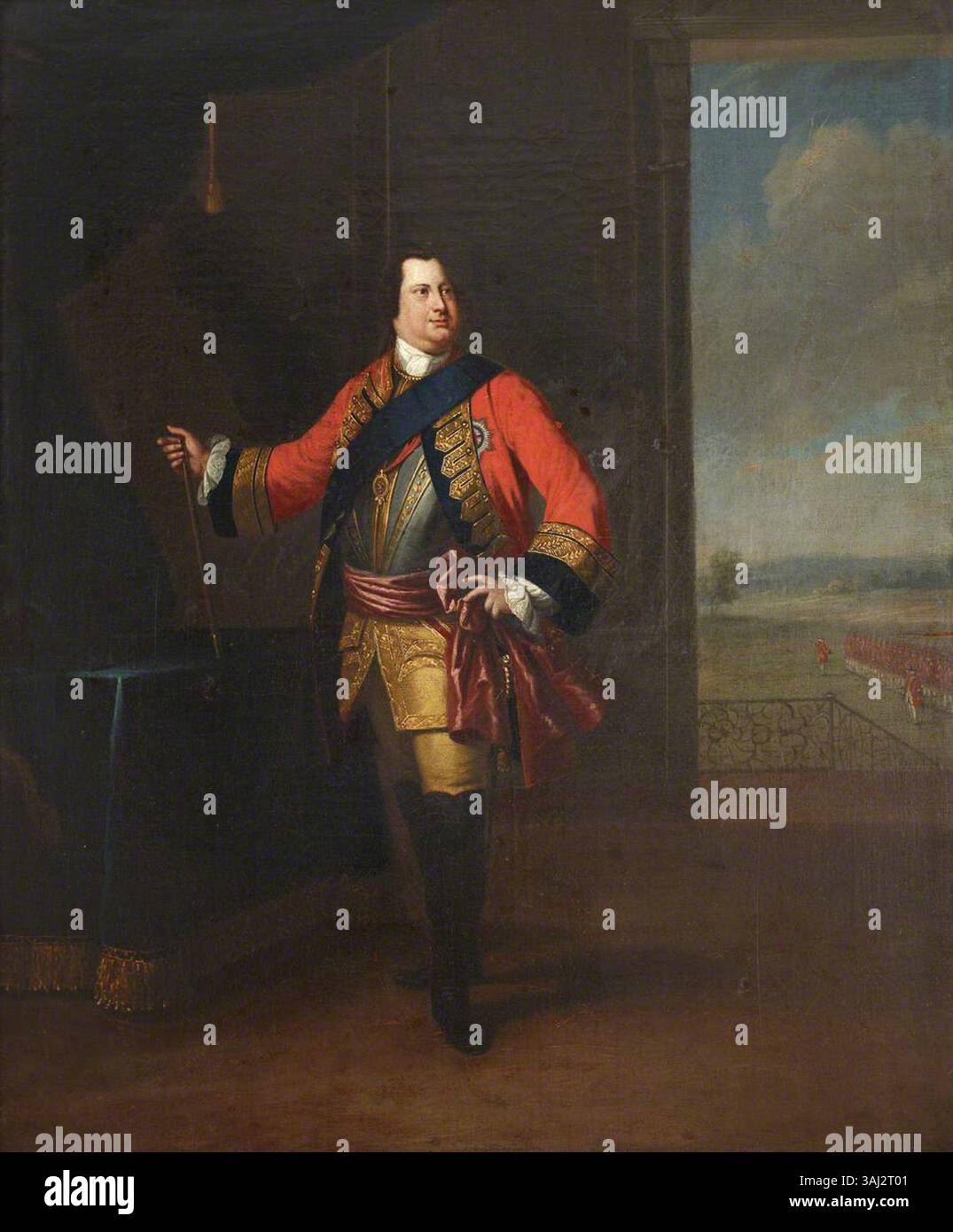 This portrait, attributed to the studio of David Morier, features ...