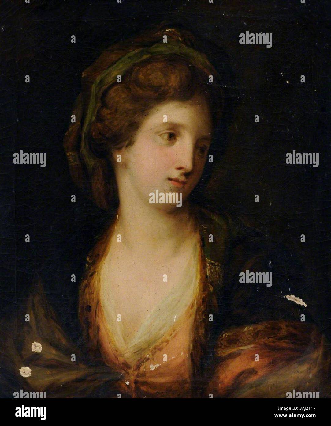 This 18th-century portrait, created between 1700 and 1799, depicts an ...