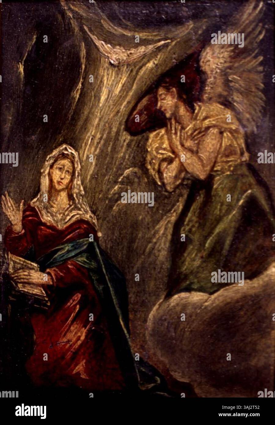 This circa 1610 Annunciation painting, a copy after El Greco, showcases ...
