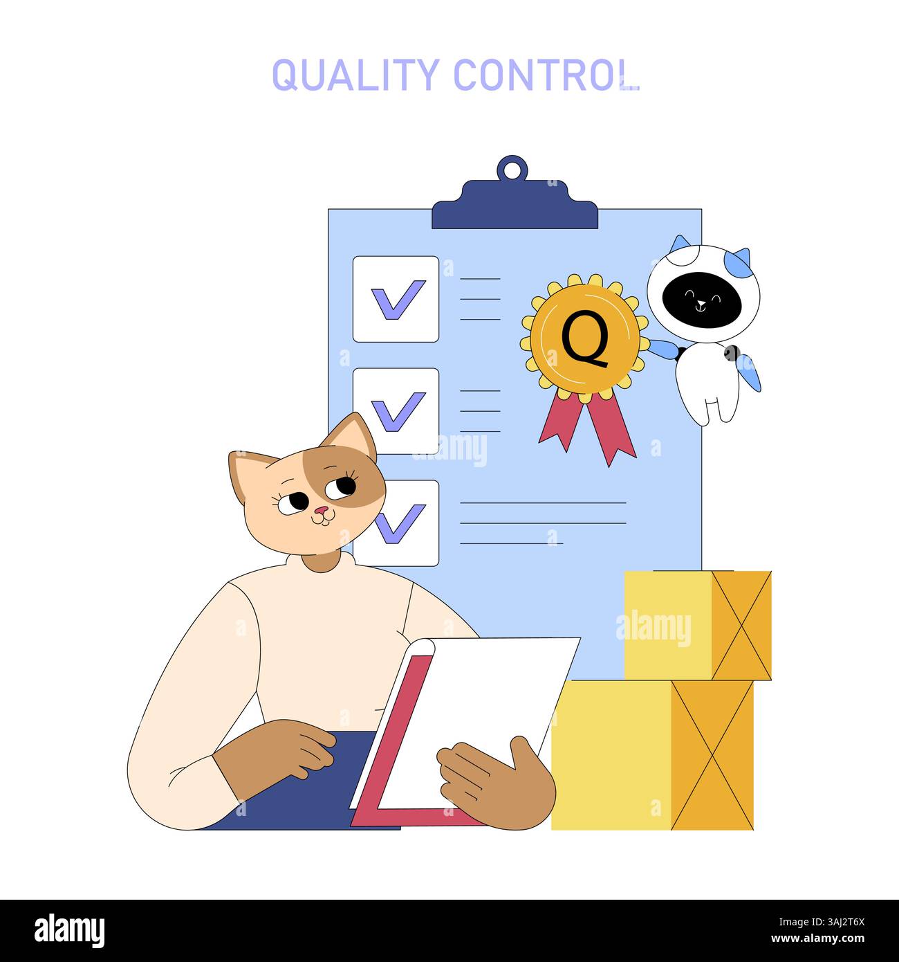 Inspection of products Stock Vector Images - Alamy